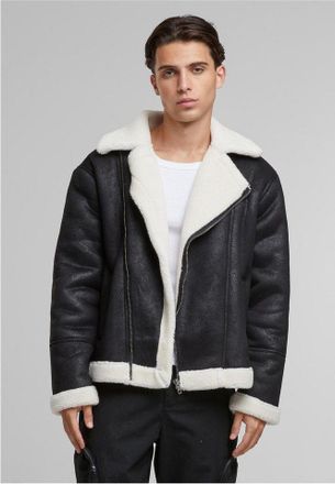 Urban Classics Lederjacke Shearling Biker Jacket