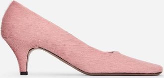 Arket Lederpumps Mit Ponyhaareffekt -Rosa