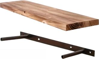 Generic 40&times;15&times;2 cm gro&szlig;es Massivholz-Ausstellungsregal, rustikales schwebendes Wandregal f&uuml;r B&uuml;cher, Pflanzen, Badezimmeraufbewahrung und dekorative Organisat