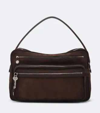 Acne Studios Schultertasche Camero Camera aus Veloursleder