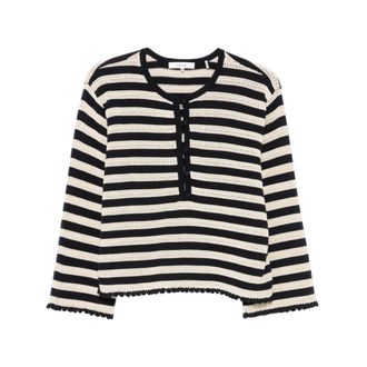 Frame Denim Pullover mit Lochmusterstreifen - - Knitwear - Damen - Mehrfarbig - S