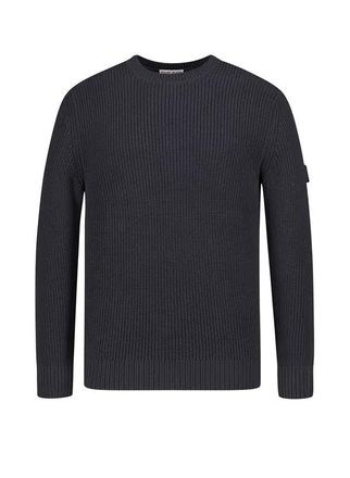 Joop Herren Pullover blau Baumwolle unifarben