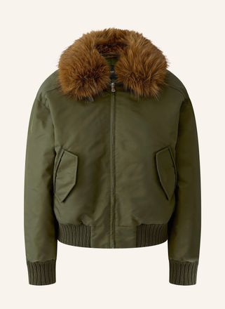 Oui Blouson Mit Abnehmbarem Kunstfell-Kragen gruen