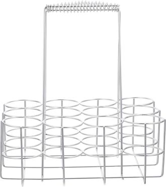 BESPORTBLE Bierflaschenhalter aus Silberfarbenes Tragesystem Stabiler Flaschenkorb f&uuml;r Bar Ktv und Heimgebrauch Praktischer Bierflaschenst&auml;nder mit Glatter Oberf