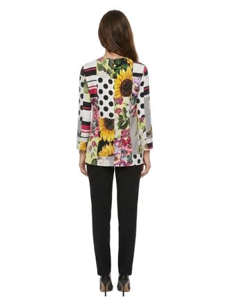 Dolce & Gabbana Womens Multicolor Elastane Pattern Shirt
