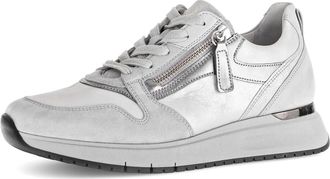 Gabor Damen Low-Top Sneaker, Frauen Sneaker,sexy,Business,Glamour,Style,Stil,trendy,hochwertig,Wellness,schick,ltgrey/antiksilber,37.5 EU / 4.5 UK