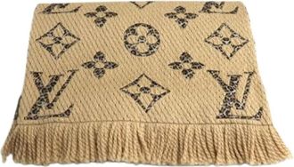 Louis Vuitton unisex, Pre-owned, Beige, Taille: ONE Size Foulard en soie vintage Pre-owned