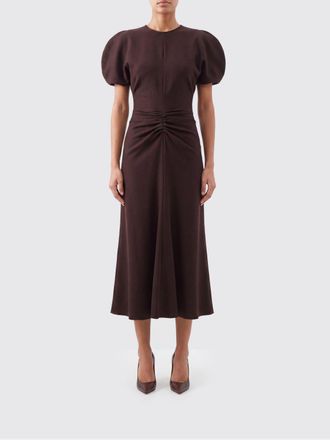 Victoria Beckham Bela Midikleid von aus Wolle mit Puff&auml;rmeln