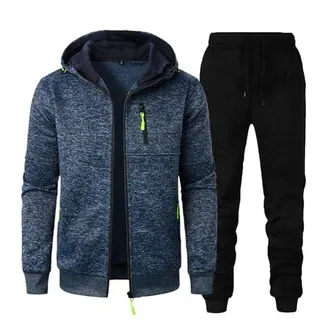 Generic Surv&ecirc;tement De Sport Pour Hommes, Sweat Hoodies &Agrave; Manches Longues Zipp&eacute; Et Pantalon De Jogging 2 Pi&egrave;ces, Baggy Et Confortable, Tenue De Travail &Eacute;l&eacute;gan