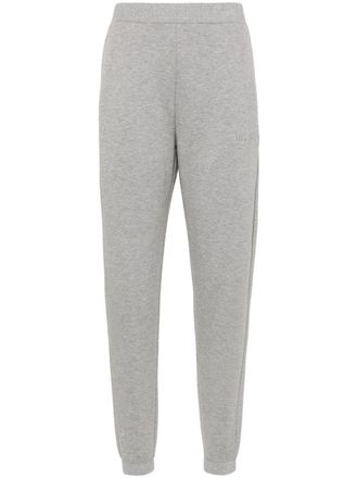 Max Mara pantalon de jogging &agrave; logo brod&eacute; - Gris