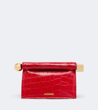 Jacquemus Clutch Rond Carr&eacute; Small aus Leder