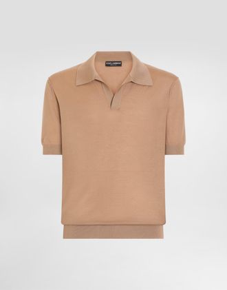 Dolce & Gabbana Cashmere Polo Shirt - Mann Collection Beige 48