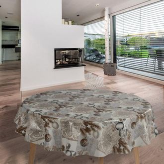 Laro Wachstuch-Tischdecke Abwaschbar Garten-Tischdecke Wachstischdecke PVC Plastik-Tischdecken Eckig Meterware Wasserabweisend Abwischbar GAC, Muster:Weihn