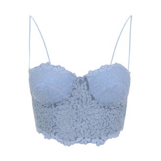 Ermanno Scervino Femme, Tops, Bleu, Taille: 38 FR Bustier Top