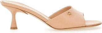Gianvito Rossi Slipper & Pantoletten - Ascent Open-Toe Calf Leather Mules - Gr. 37,5 (EU) - in Beige - für Damen