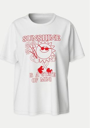 Pieces T-Shirt Tulia 17156902 Weiß Oversize