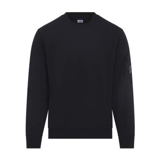 C.P. Company C.p. Company, Homme, Sweatshirts et sweats &agrave; capuche, Noir, Taille: XL Total Eclipse Cotton SweaT-shirt