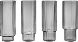 Ferm Living Verres long Ripple - Set de 4 Ferm Living