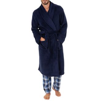 Izod Herren Comfort-Soft Fleece Robe Bademantel, Marineblau, XXL/3XL