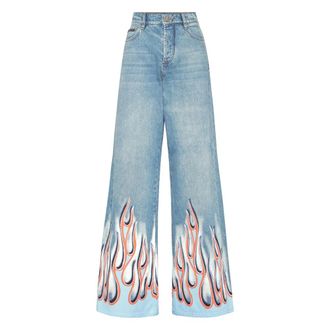 Philipp Plein Femme, Jeans, Bleu, Taille: W25 Denim Skater Fit Pantalons Flame