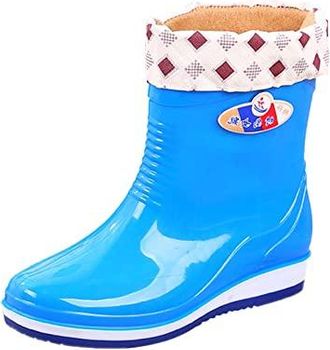 Generic Bottes dext&eacute;rieur en caoutchouc pour femme Chaussures travail plein air pluie enfiler s&eacute;curit&eacute; de qualit&eacute; Facile d&eacute;sinfecter Isolation thermique hiver