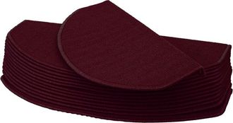Mendler Mendler - Lot de 15 tapis pour marches descalier HWC-G49, protection descalier, 65x25cm - semi-circulaire, bordeaux