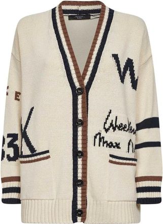 Max Mara Femme, Pulls, Blanc, Taille: 38 FR Wkdblasone Oversized Cardigan