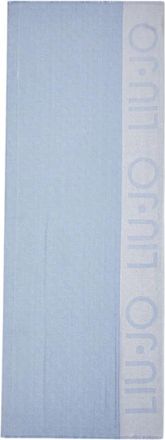 Liu Jo Femme, Accessoires, Bleu, Taille: ONE Size &Eacute;charpe Frang&eacute;e Jacquard avec Logo
