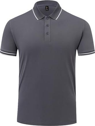 Generic Lot de t-shirts pour homme - Col rond d&eacute;contract&eacute; &agrave; manches courtes solide uni muscle coupe r&eacute;guli&egrave;re T-shirt en coton respirant, gris, XXL