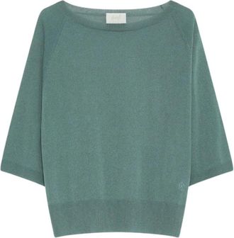 Marella Femme, Pulls, Vert, Taille: 40 FR Maille &agrave; col rond