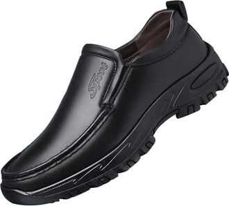 Generic Chaussures d&eacute;contract&eacute;es &agrave; semelle souple confortables en cuir pour homme Semelle &eacute;paisse Mat Chaussures de costume Couleur unie Chaussures daffaires 