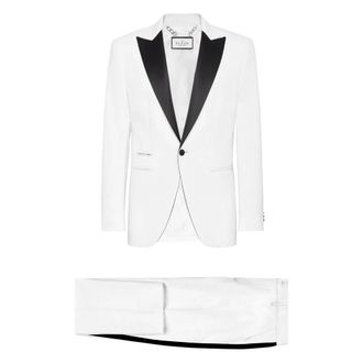 Philipp Plein Light Wool Blazer - - Suits - Herren - Wei&szlig; - 3XL