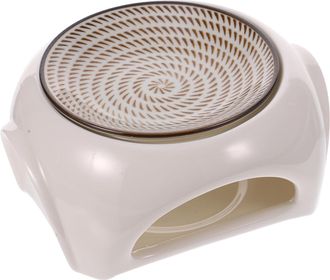 TOPBATHY Keramik Duftlampe Aromatherapie Wachs Aromalampe mit Licht Tragbar f&uuml;r Schlafzimmer Yoga Meditationsraum und Spa Stilvolle Duftquelle und Wohnraumdeko