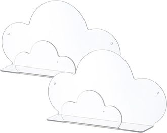 BESPORTBLE VANZACK 2 St&uuml;ck Wolkenf&ouml;rmige Wandregale aus Robustem Kunststoff Schwebendes Wandregal mit Gro&szlig;er Kapazit&auml;t f&uuml;r Badezimmer K&uuml;che und Schlafzimmer Wand