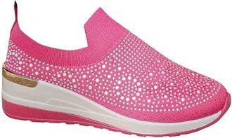Generic Baskets respirantes &agrave; paillettes pour femme - Bout rond - Semelle &eacute;paisse - Confortables - Style d&eacute;contract&eacute; - Pour gym, sport, tennis, rose vif, 38.5
