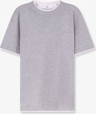 Brunello Cucinelli Silk and cotton blend T-shirt - BRUNELLO CUCINELLI - gender_Man