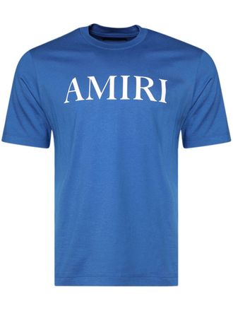 Amiri t-shirt en coton à logo imprimé - Bleu
