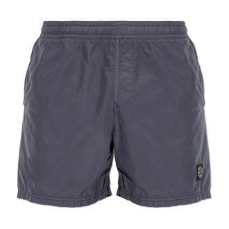 Stone Island Homme, Maillots de bain, Bleu, Taille: L Logo Swim Shorts