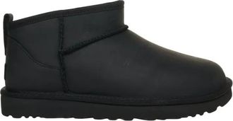 UGG Stiefel - W Classic Ultra Mini Lthr Smooth Leather Boots - Gr. 37 (EU) - in Schwarz - für Damen