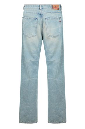 Diesel Womens Straight-Leg Jeans Light Blue Cotton