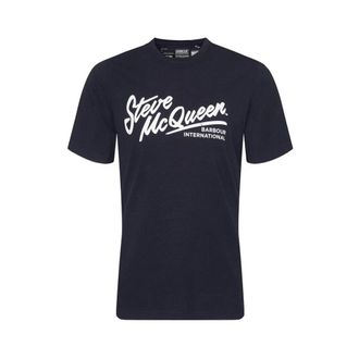 Barbour Schwarzes Baumwoll-T-Shirt Mts1248 - - Tops - Herren - Schwarzk - L
