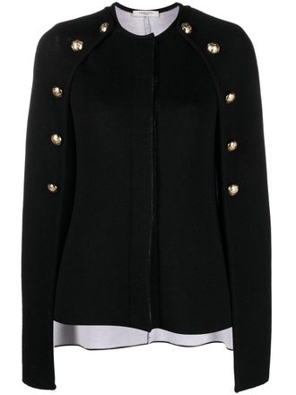 Charlott Pullover mit Zierknöpfen - Schwarz