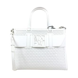 A|X Armani Exchange Susy Laser Cut Big Tote - - Bags - Damen - Wei&szlig; - ONE SIZE