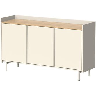 Vicco Commode Velina, Cr&egrave;me, 140x82cm avec 6 compartiments, Vicco