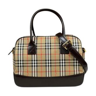 Burberry Sac Boston Vintage doccasion - Femme - Pre-owned - Beige - Taille: ONE Size