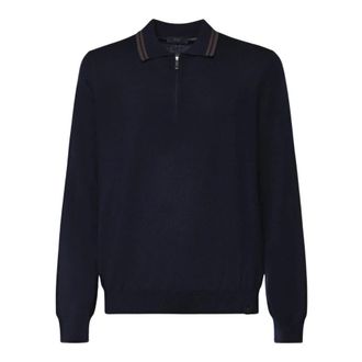 Fay Polo &agrave; manches longues - Homme - Tops - Bleu - Taille: L