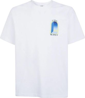Casablanca Homme, Tops, Blanc, Taille: XL Arches Classic T-Shirt