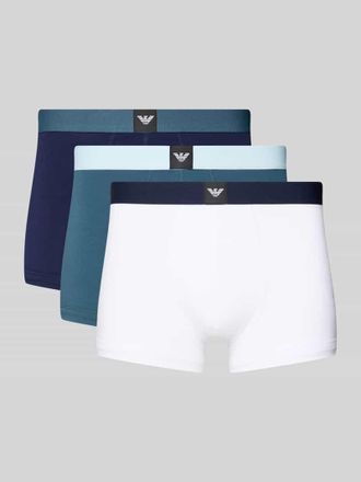 Emporio Armani Trunks mit elastischem Logo-Bund im 3er-Pack