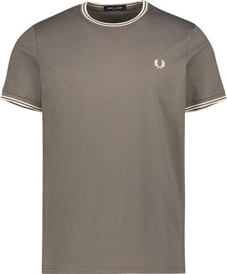 Fred Perry Herren T-Shirt gr&uuml;n Baumwolle