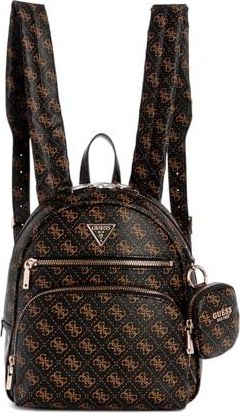 Guess Power Play Tech Backpack Sac à Dos, Logo Marron, Taille Unique Femme